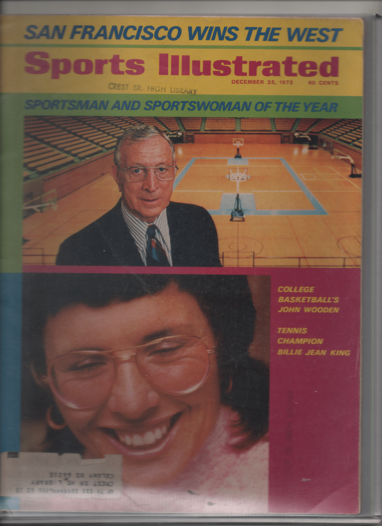 1972 Sports Illustrated "Sports Man And Sports Woman Of The Year: Coac ...